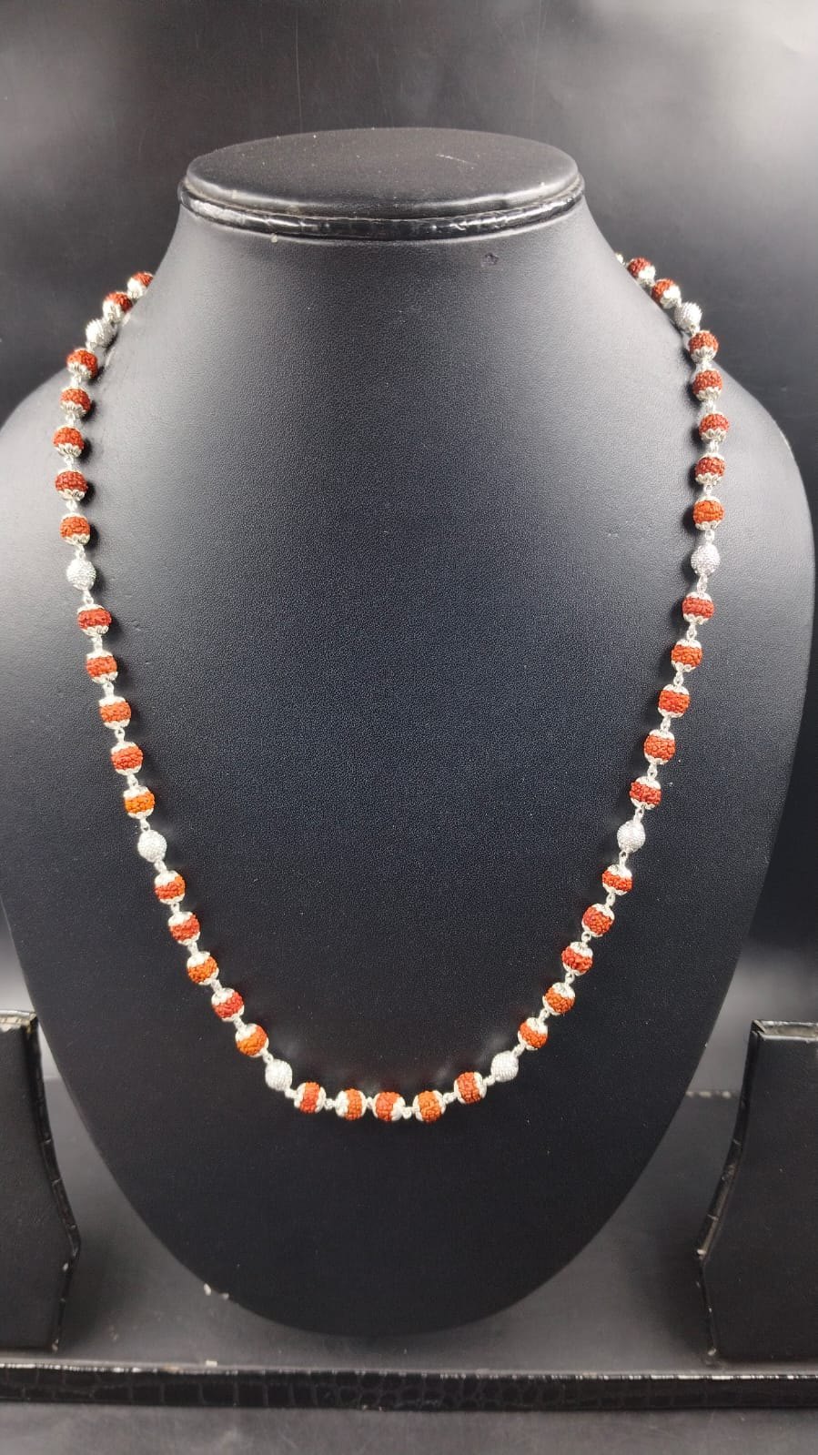 PURE SILVER NATURAL RUDRAKSHA MALA – RUDRARATAN.IN
